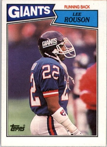 1987 TOPPS Football Card #13 🤩 LEE ROUSON, New York Giants - Running ...