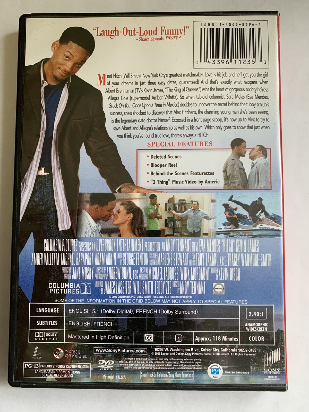 Hitch (DVD, 2005, Widescreen) Will Smith 43396112353| eBay