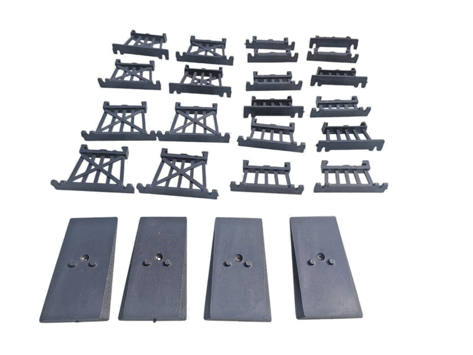 Black Plastic Track Riser 24 Piece Trestle Set - HO Scale | eBay