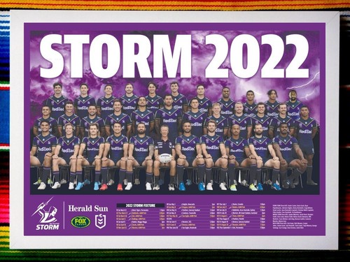 Framed 2022 MELBOURNE STORM NRL Poster - 45cm x 32cm x 3cm | eBay Australia