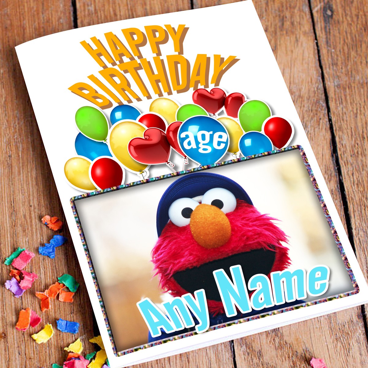 Elmo Sesame Street Happy Birthday Greeting Card Threelittlebearscouk