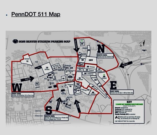 Penn State Football vs FIU RV parking pass In ORV 2 Night Lot. 9/6/25 ...