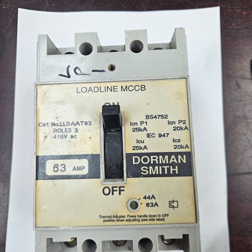 Dorman Smith Loadline MCCB 63 Amp Triple Pole 3 Phase 63A AA LLBAAT63 ...