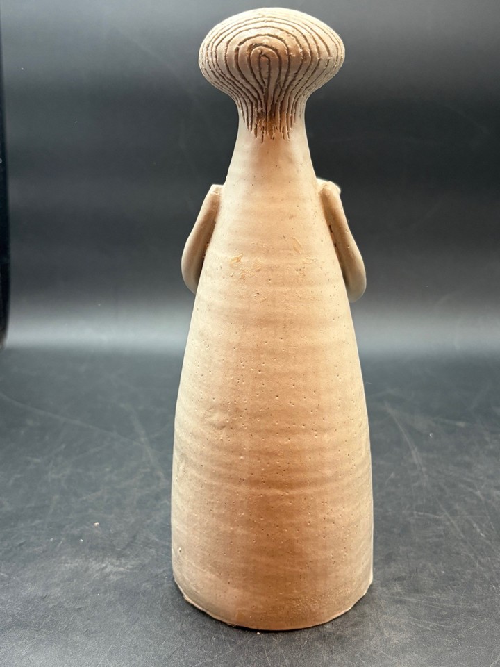 Vtg Rosemary Taylor Style Folk Art Pottey Minimalist Woman Holding Pot ...