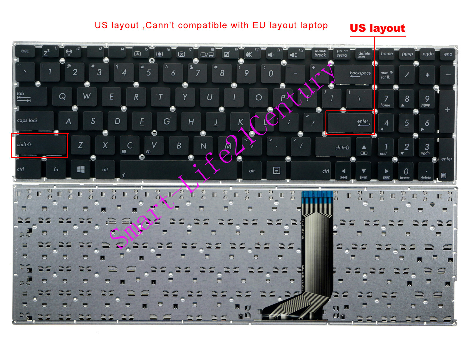 New for Asus A556U K556U FL5900U R558U R558U X556U K556 K556U laptop US ...