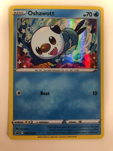 Pokemon Oshawott SWSH Sword & Shield Promo Cards NM 2022 Foil SWSH222 ...