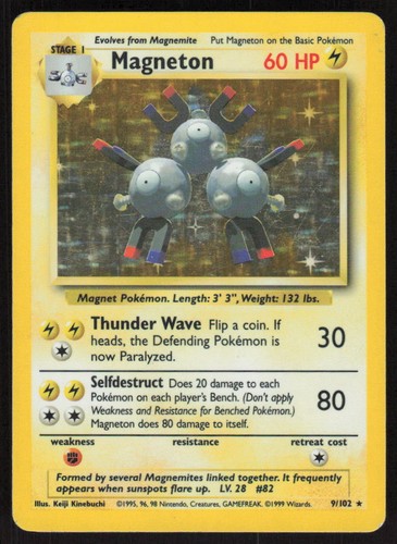 Pokemon TCG Base Set #009/102 Magneton MP | eBay