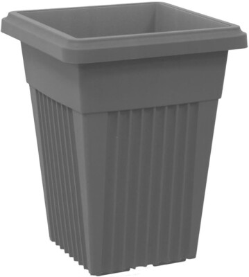 55cm Tall Grey Large Plant Pot Indoor Outdoor Garden Square Plastic ...