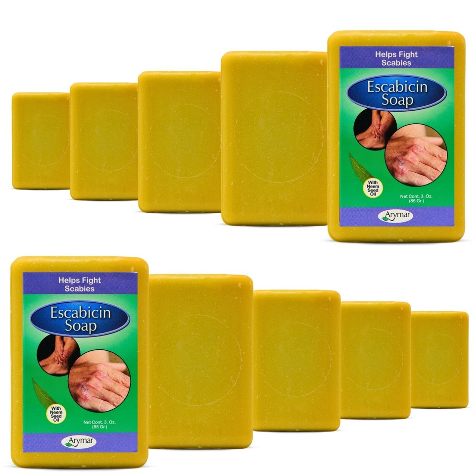 Arymar Escabicin Soap with Sulfur & Neem Oil for Scabies, 3 oz - Packs ...