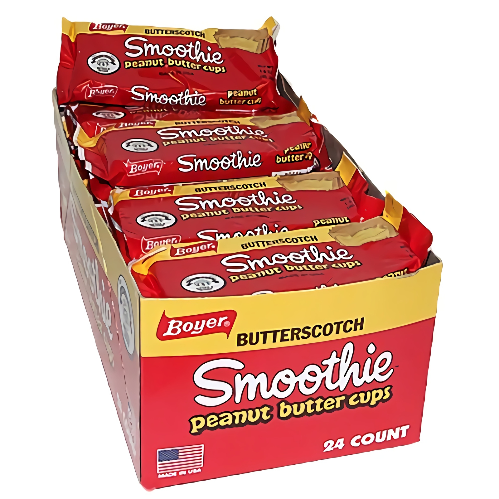Boyer Butterscotch Peanut Butter Smoothie Cup Candy 24ct Case | eBay