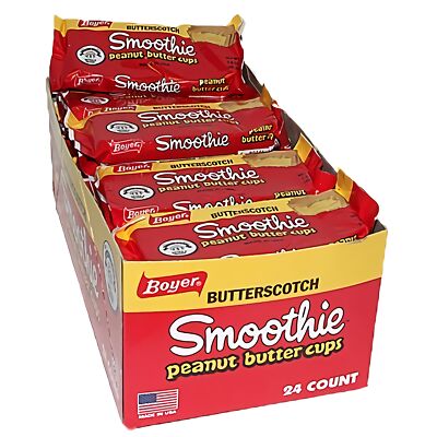 Boyer Butterscotch Peanut Butter Smoothie Cup Candy 24ct Case | eBay
