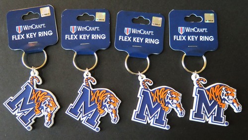 FOUR (2) MEMPHIS TIGERS, FLEXIBLE KEY RINGS FROM WINCRAFT | eBay