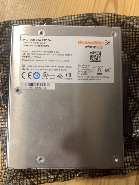 Weidmuller power supply PRO ECO 72W 24V 3A 1469470000 for sale online ...