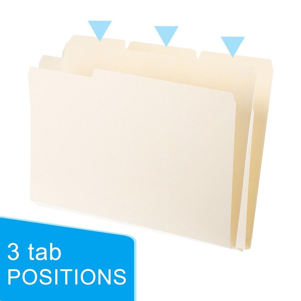 10 Pack File Folders, Manila File Folders 1/3 Cut File Folders Letter ...