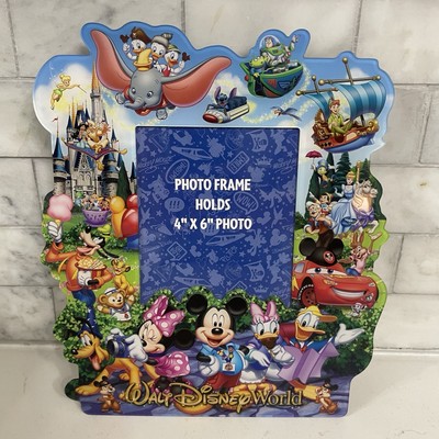 Vtg Walt Disney World Resort Picture Frame 4x6 Acrylic Castle Many ...
