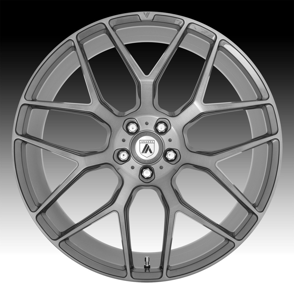 4/Asanti Black Label ABL27 Dynasty Titanium Brushed 20x9 5x4.5 35mm ...