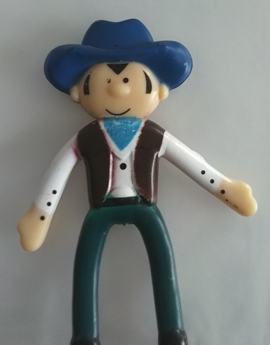 Bendy Cowboy Vintage Figure 3.75" Flatsy Bendable Figure Cowboy Toys ...