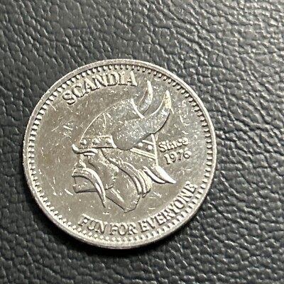 Scandia Fun For Everyone Viking Logo Game Video Arcade SkeeBall Token ...