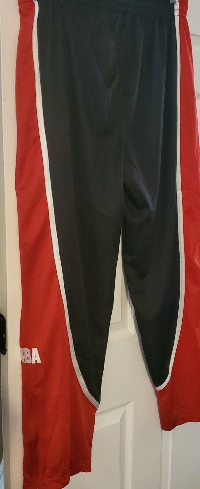 NBA Elevation Elastic Waist Athletic Pants, Red & Bla… - Gem