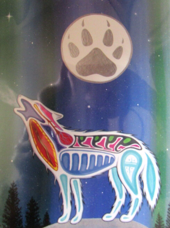 New "HUMILITY wolf art card by Ojibway artist Jeffrey Red George 6" x 9 ...