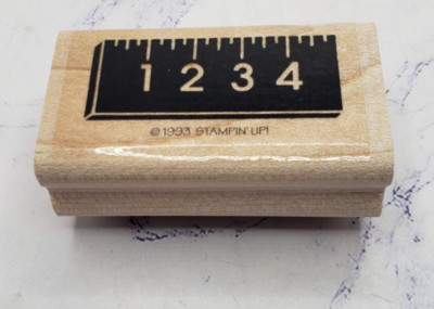Stampin' Up! Rubber Stamp Teacher's Ruler School Wood Mounted Rubber ...