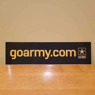 Authentic U.S. Army Go Army Bumper Sticker Decal goarmy.com - Show Your ...