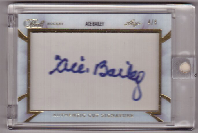 ACE BAILEY 17/18 Leaf Pearl Cut Signature Autograph Auto Signed Card #d ...