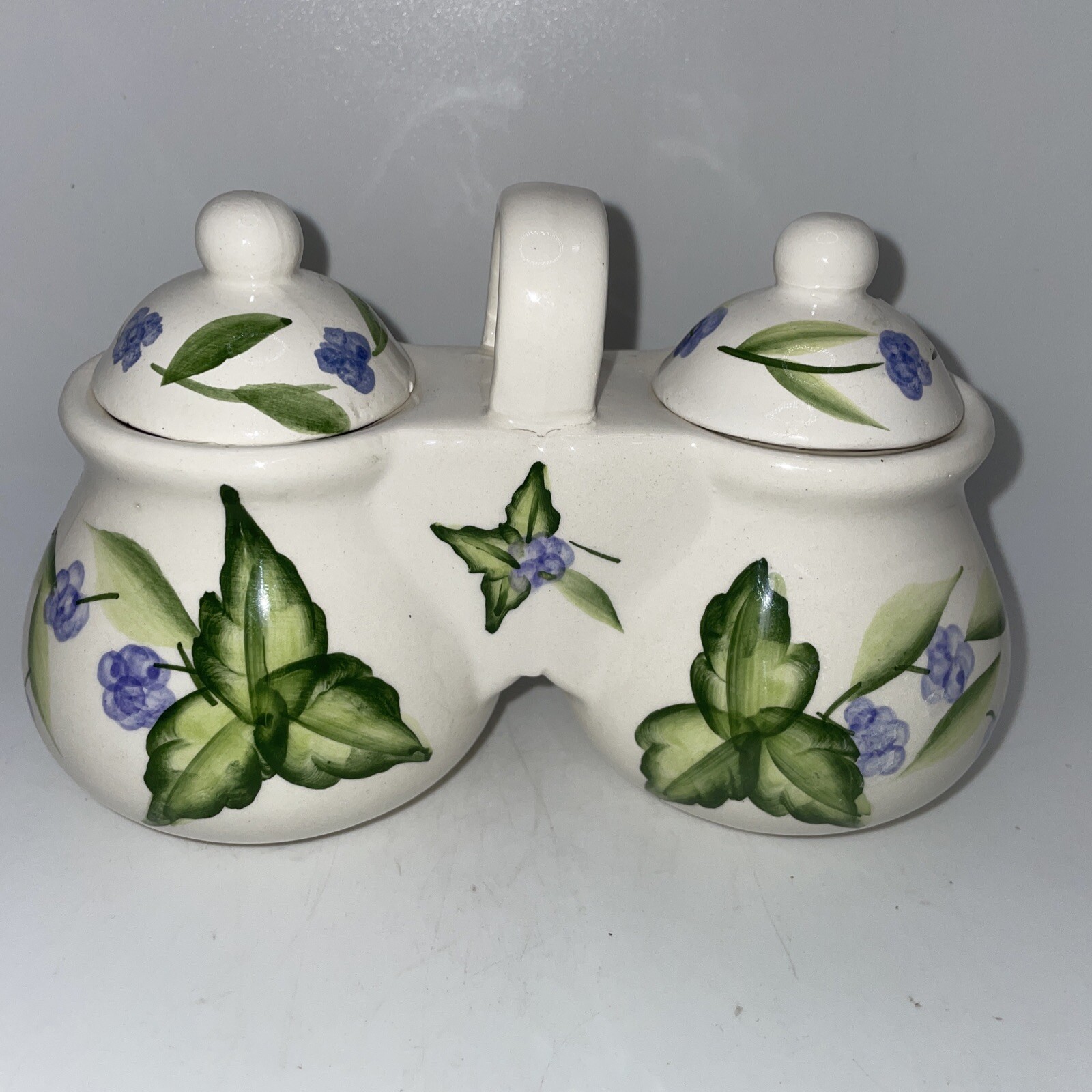 Vintage handpainted jam and jelly jar or condiment server | eBay
