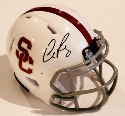 Lincoln Riley Signed USC Southern Cal Trojans Custom White Mini Helmet ...