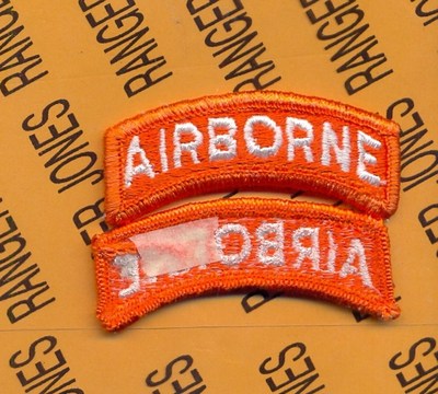 US ARMY AIRBORNE TAB ORANGE & WHITE USSTRATCOM patch m/e | eBay