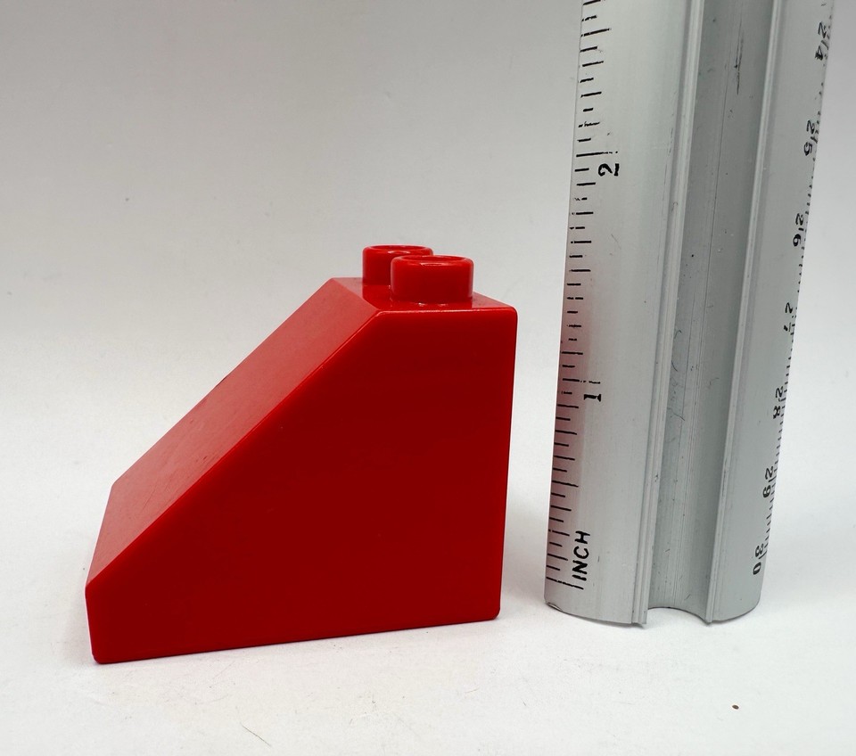 Lego Duplo Red Sloped Brick - 2 Pieces | eBay
