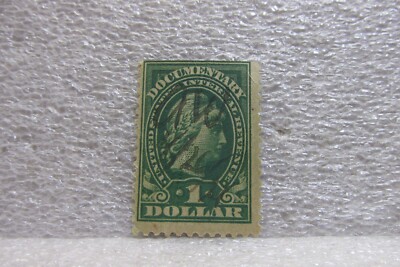 1914 U. S. INTERNAL REVENUE DOCUMENTARY $1.00 STAMP SCOTT #R217 HAND ...