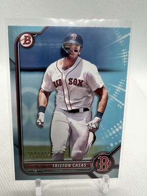 2022 Bowman Triston Casas Sky Blue Parallel /499 Boston Red Sox #BP-81 ...