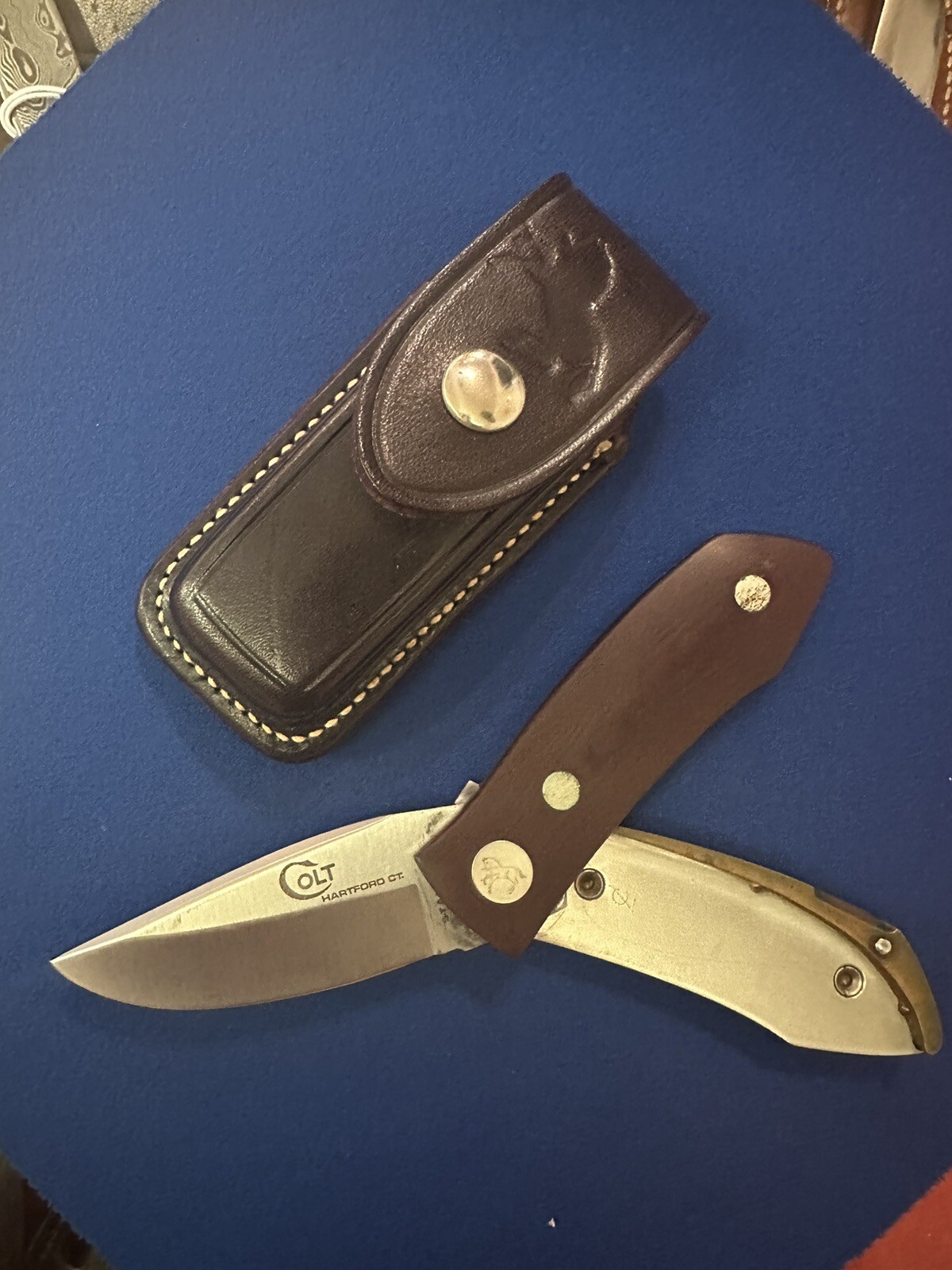 Vintage Colt Folding Knife~ Original Brown Box~ Original Sheath~SWEET ...