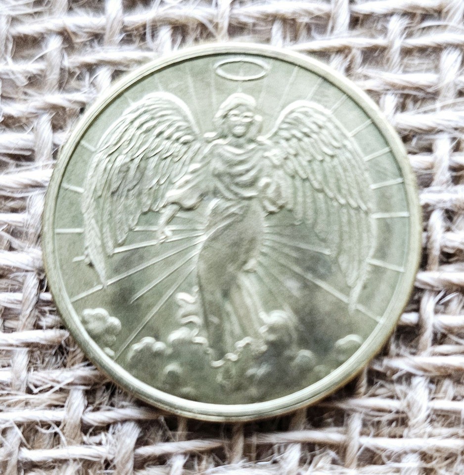 Vintage Gold Angel Coin Token Christian Guardian Angel 1" | eBay