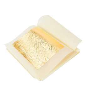 SIM GOLD LEAF Feuille d'Or Pur 24 Carats Comestibles, taille 4cm X 4 cm ...