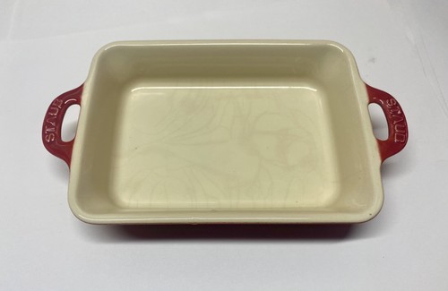 STAUB Mini Red Gratin Baking Ceramic Rectangular Dish 7.25"x 4.25" | eBay