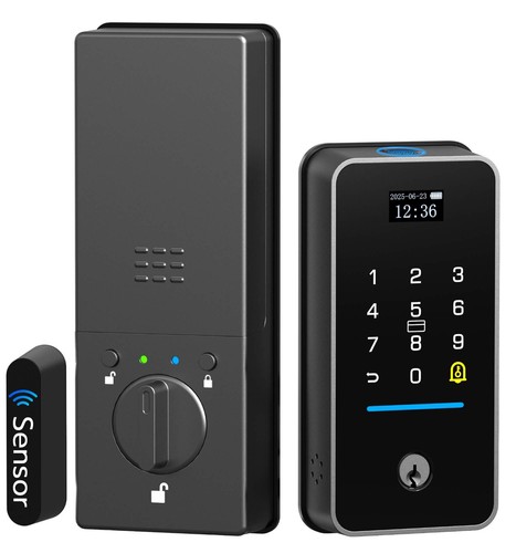 Smart Deadbolt Lock with Auto Lock Sensor, Fingerprint Keyless Entry ...