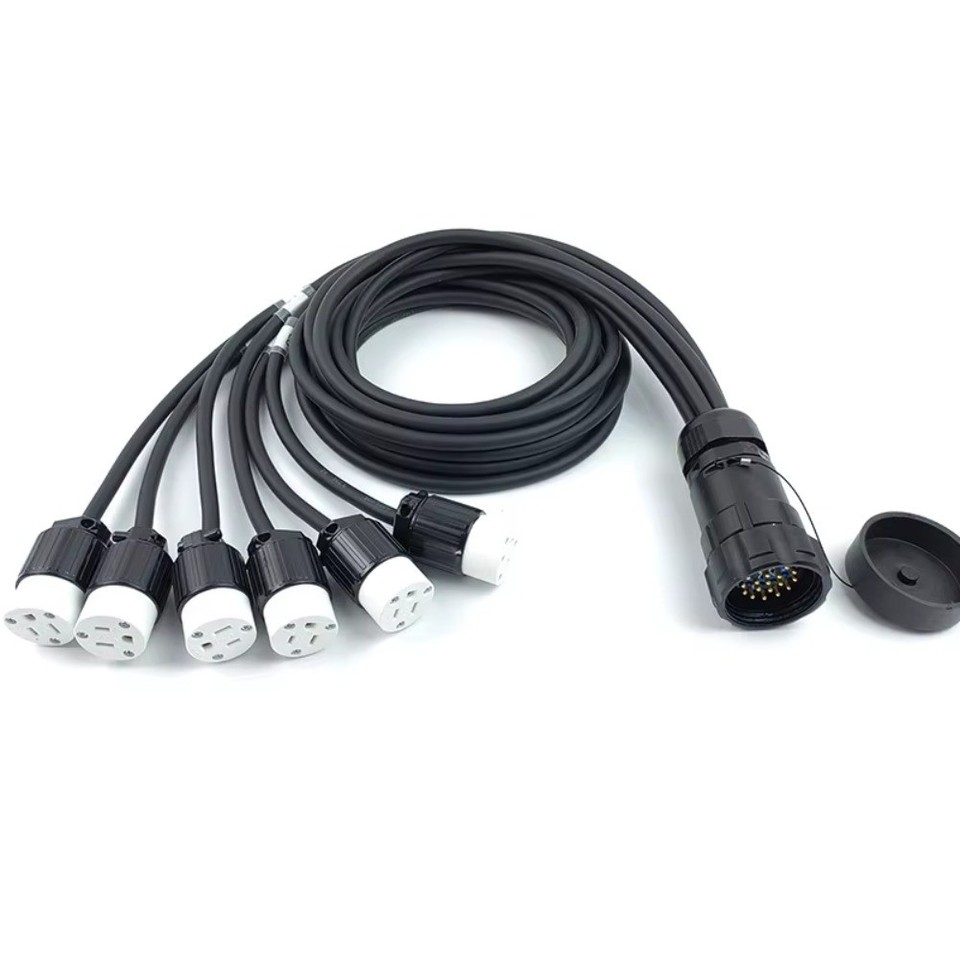 19-Pin Socapex to 6 Units Edison Connectors Power Cable Fan Extension ...