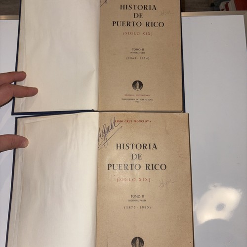 HISTORIA DE PUERTO RICO (SIGLO XIX) TOMO II Part 1, 2 (1868-1874) | eBay
