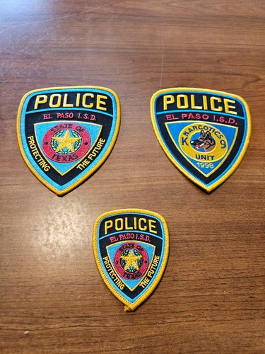 EL PASO ISD (INDEPENDENT SCHOOL DISTRICT) TX POLICE PATCHES Lot of 3 ...
