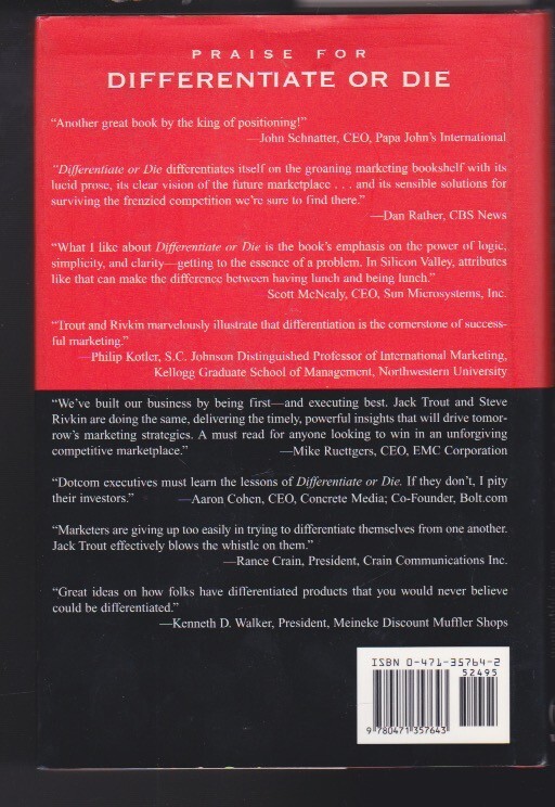 Differentiate or Die: Survival in Our Era of Killer Competition ...