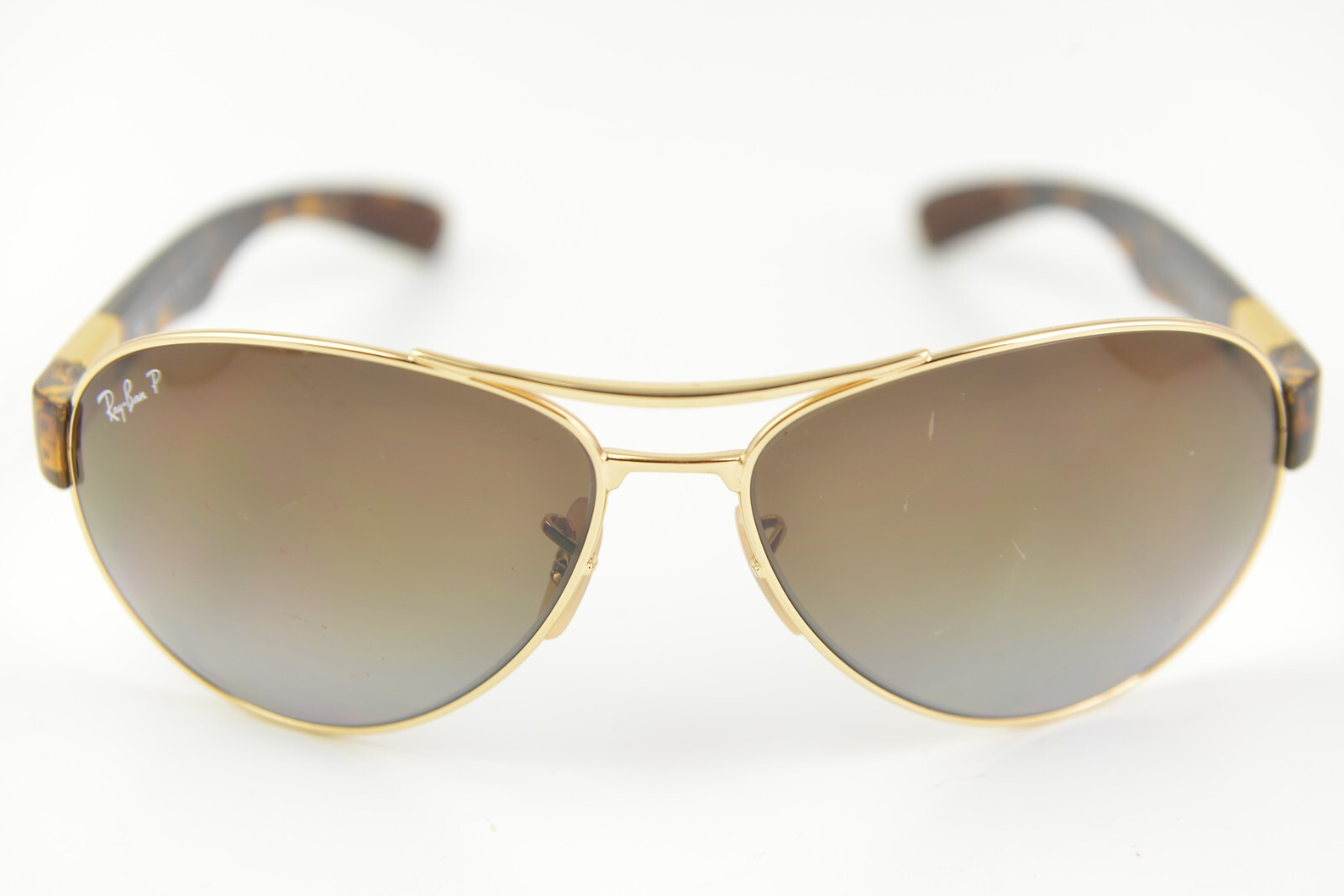 RAY-BAN aviator sunglasses RB 3509 001/1 63-15 135 3P Brown/Gold | eBay