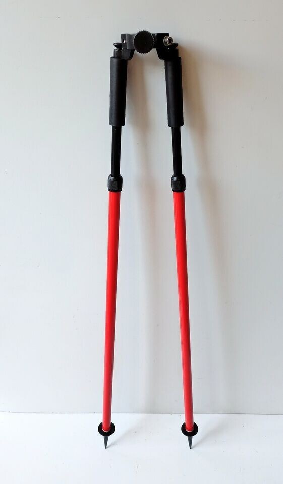 Set of 2 Bipods Thumb Release Grade Rod Leveling Prism Pole Surveying ...