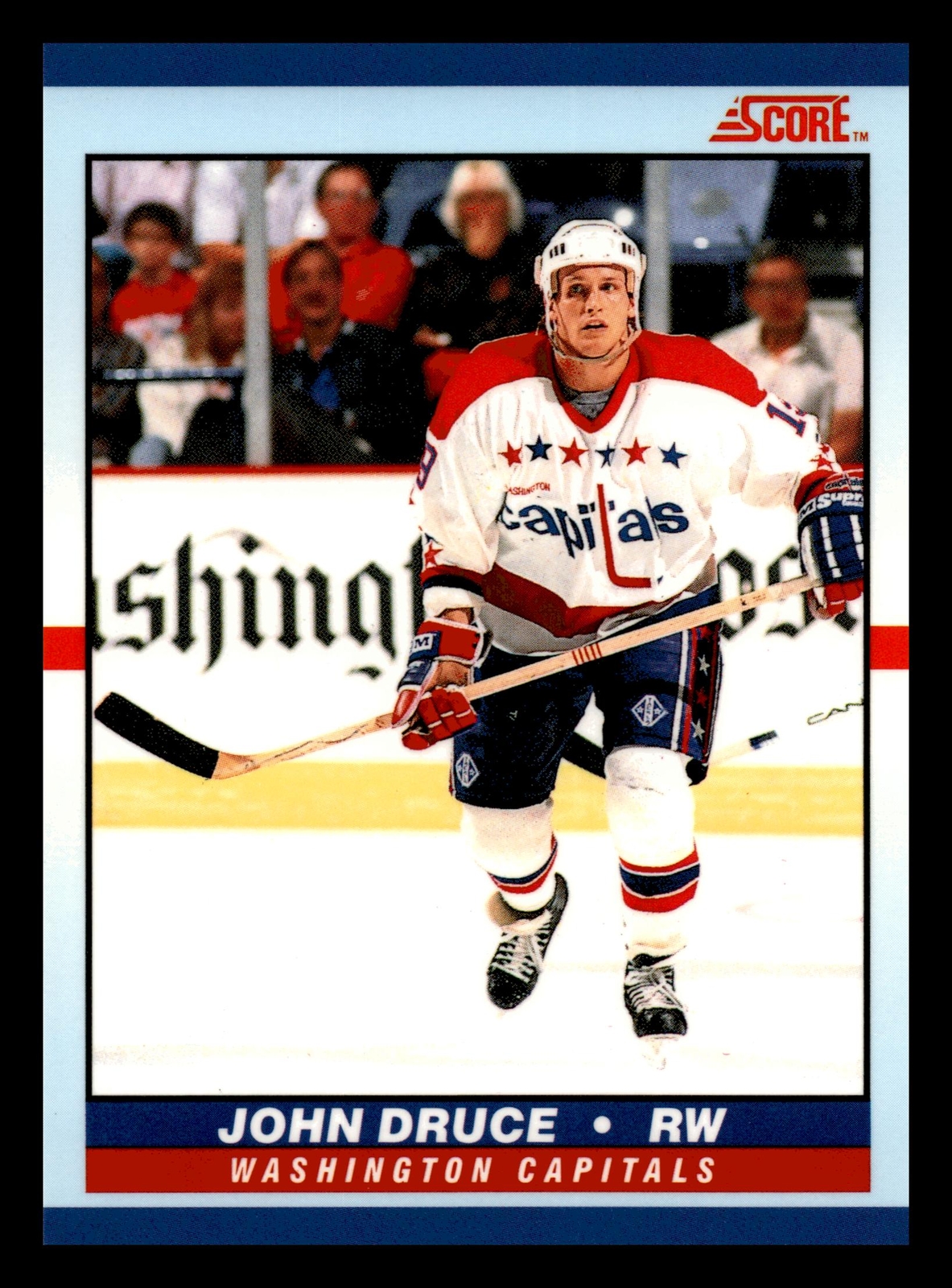 1990-91 Score Young Superstars John Druce #25 Washington Capitals NM ...
