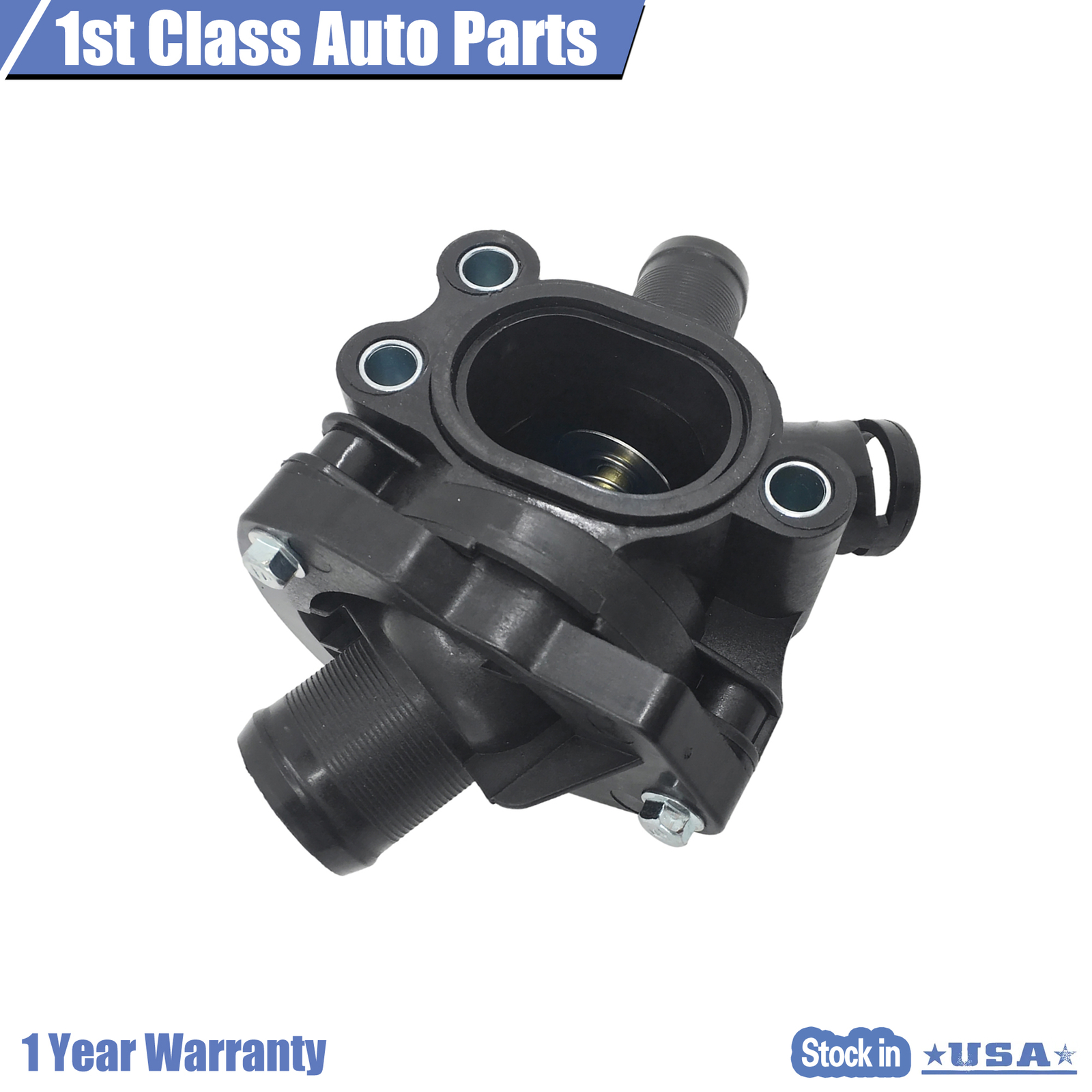 Thermostat & Housing For 04-16 Volvo C30 C70 S40 S60 V50 2.0L L4 2.4L 2 ...