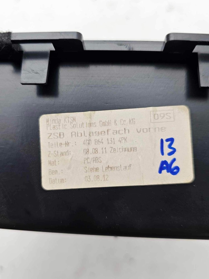 2012-2018 AUDI A6 S6 A7 S7 - Front Center Console Storage BIN / TRAY ...