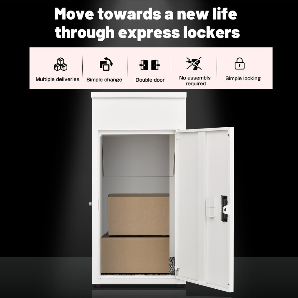 Large Package Delivery Boxes for Outside, Metal Parcel Drop Box with ...