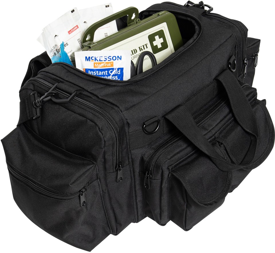 First Responder Bag Emergency EMT EMS Paramedic AMBU White Cross Carry ...