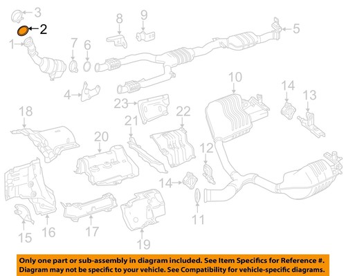 MERCEDES OEM 15-16 SL400 3.0L Exhaust System-Catalytic Converter Seal ...